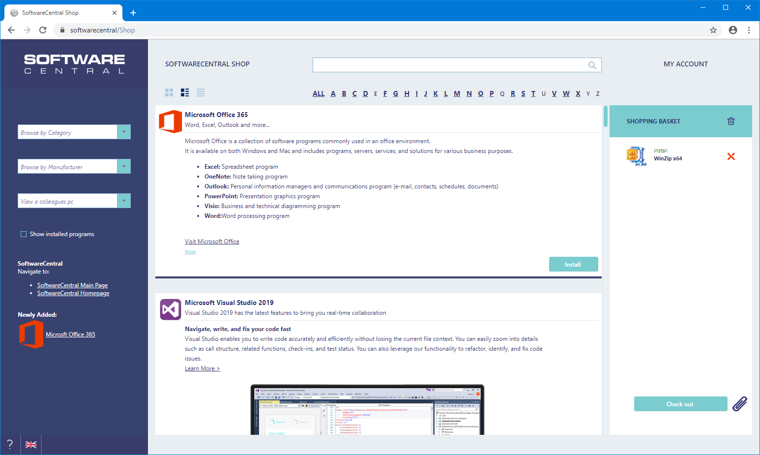 SoftwareCentral Update